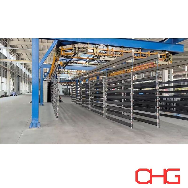 High Performance Powder Coating Line for Shelves 13.5m Hangers PP Spray ...