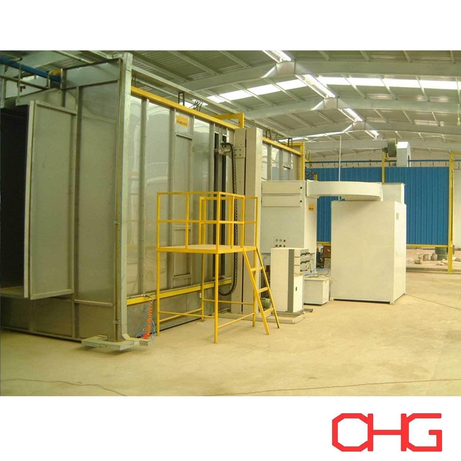 Stainless Steel Automatic Spray Booth Powder Coating Electrostatic ...